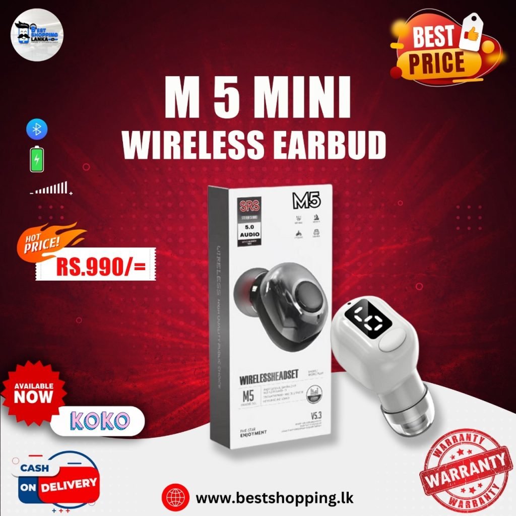 m5 Mini True wireless ear buds – Best Shopping.lk