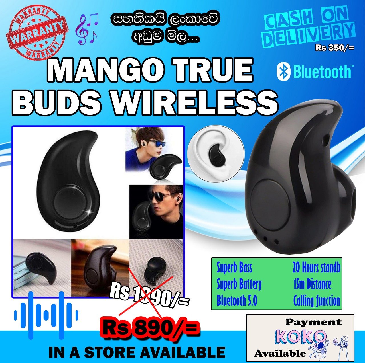 Mango true wireless ear bud – Best Shopping.lk